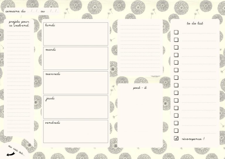 7 semainiers pour vous aider à vous organiser ! Simplement Organisée