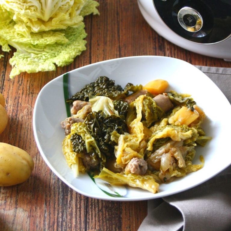 Potée de chou vert, pommes de terre, et saucisses de Toulouse (Cookeo ...