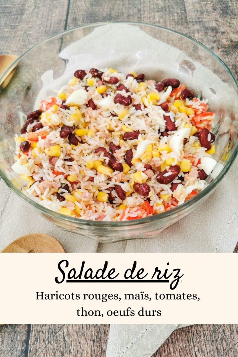 Salade de riz aux haricots rouges, thon, tomate Simplement Organisée