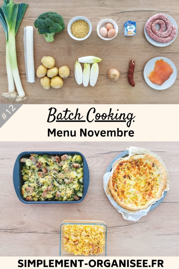 Batch Cooking Novembre #12 Simplement Organisée