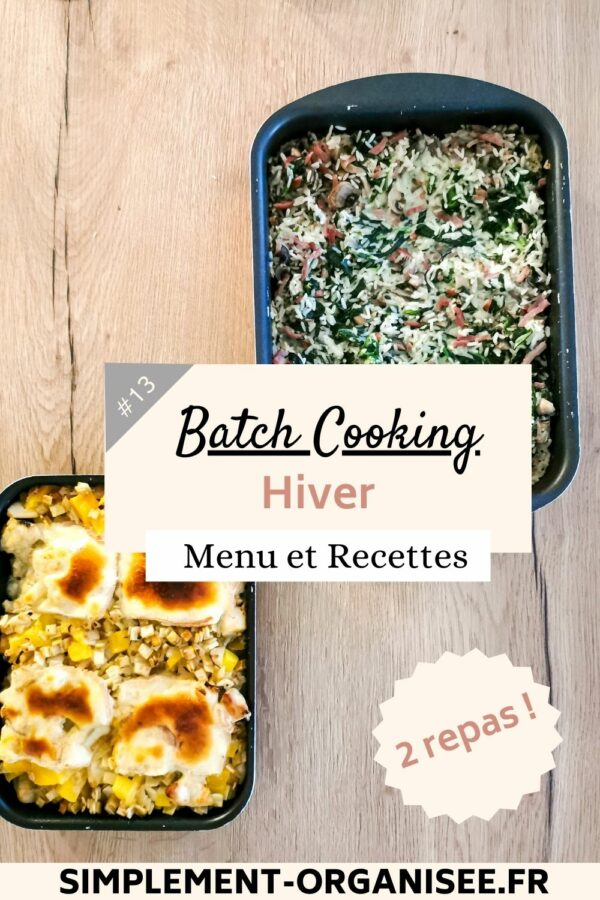 Mini Batch Cooking 2 repas #13 Simplement Organisée