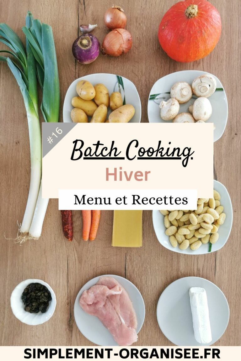 Batch Cooking Mars #16 Simplement Organisée